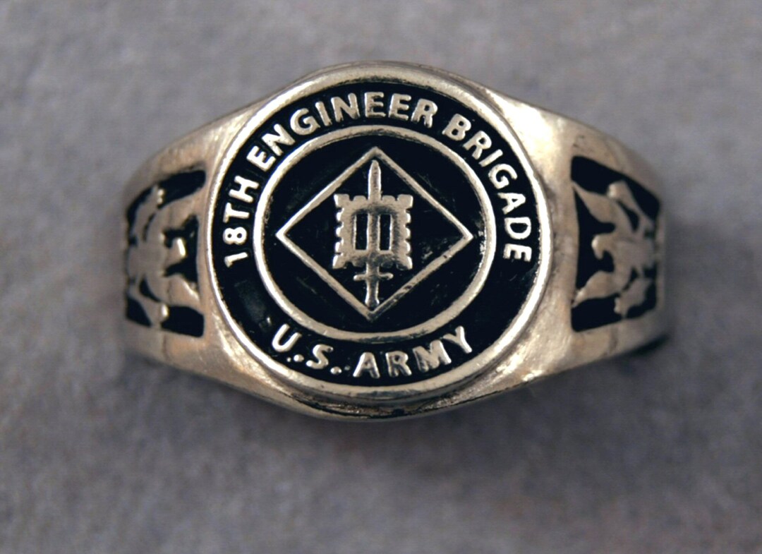 18th Engineer Brigade Insignia Ring Essayons Et Edifions US Army Combat ...