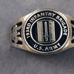 193rd Infantry Brigade Insignia Ring Infantry Ring Unit Rings US Army ...