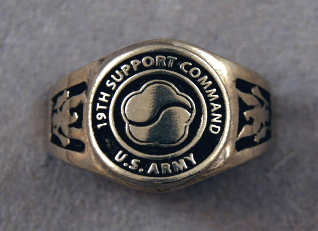 19th Support Command Insignia Ring Service Ring Military Signet Unit ...
