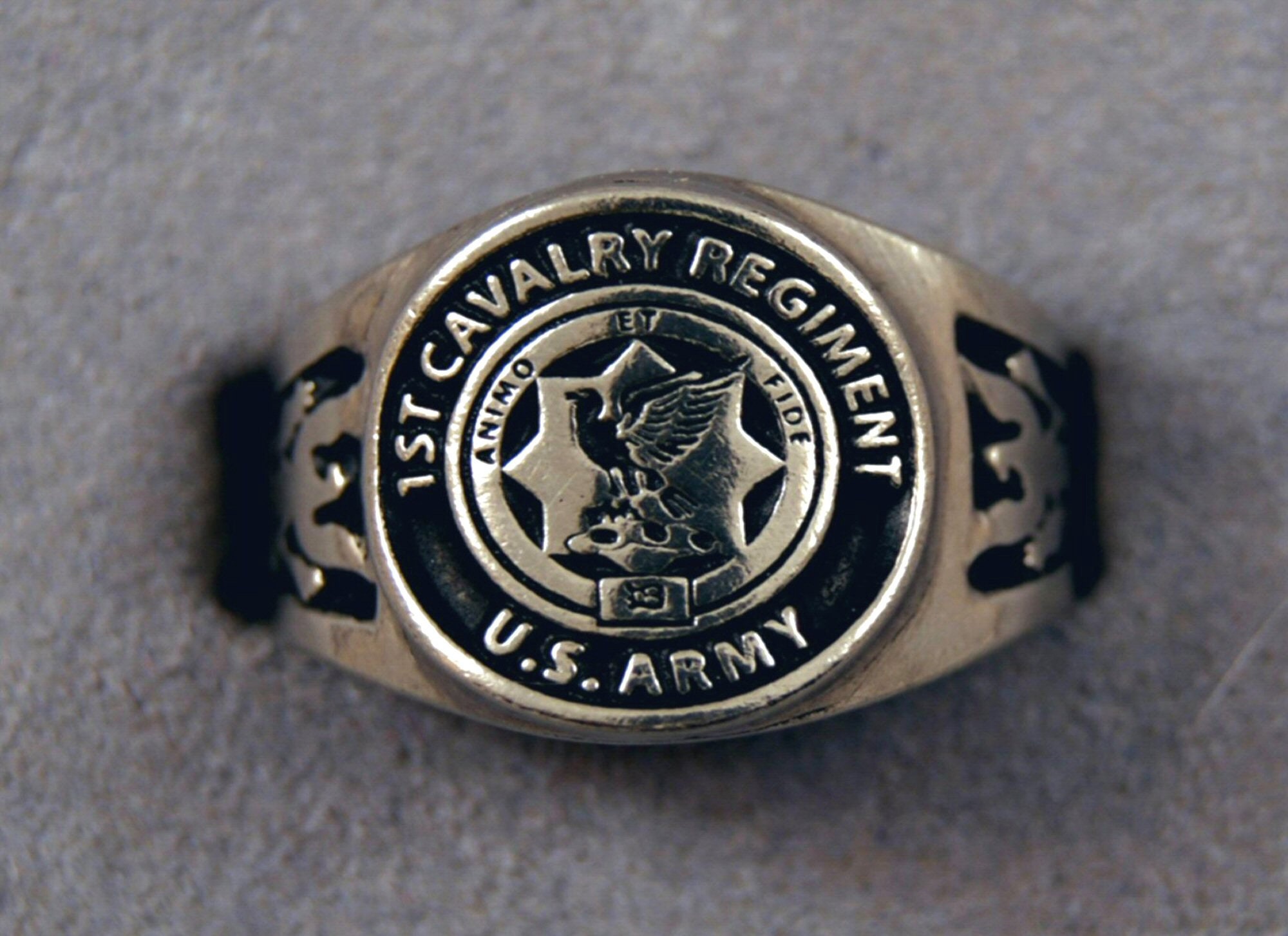 1st Cavalry Regiment Insignia Ring Cav Service Ring Military Signet ...