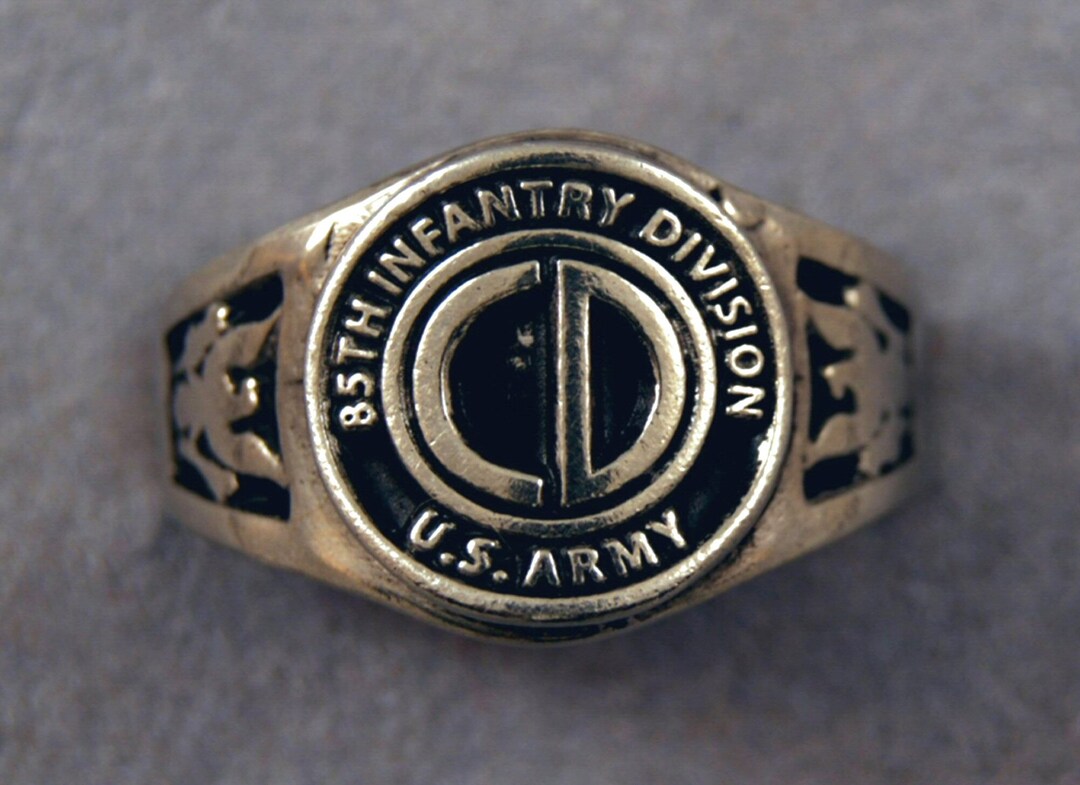 85th Infantry Division Insignia Ring Infantry Service Ring 85th ID Unit ...