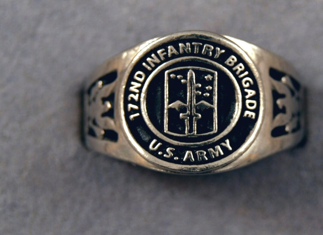 172nd Infantry Brigade Insignia Ring Infantry Blackhawk Brigade Unit ...