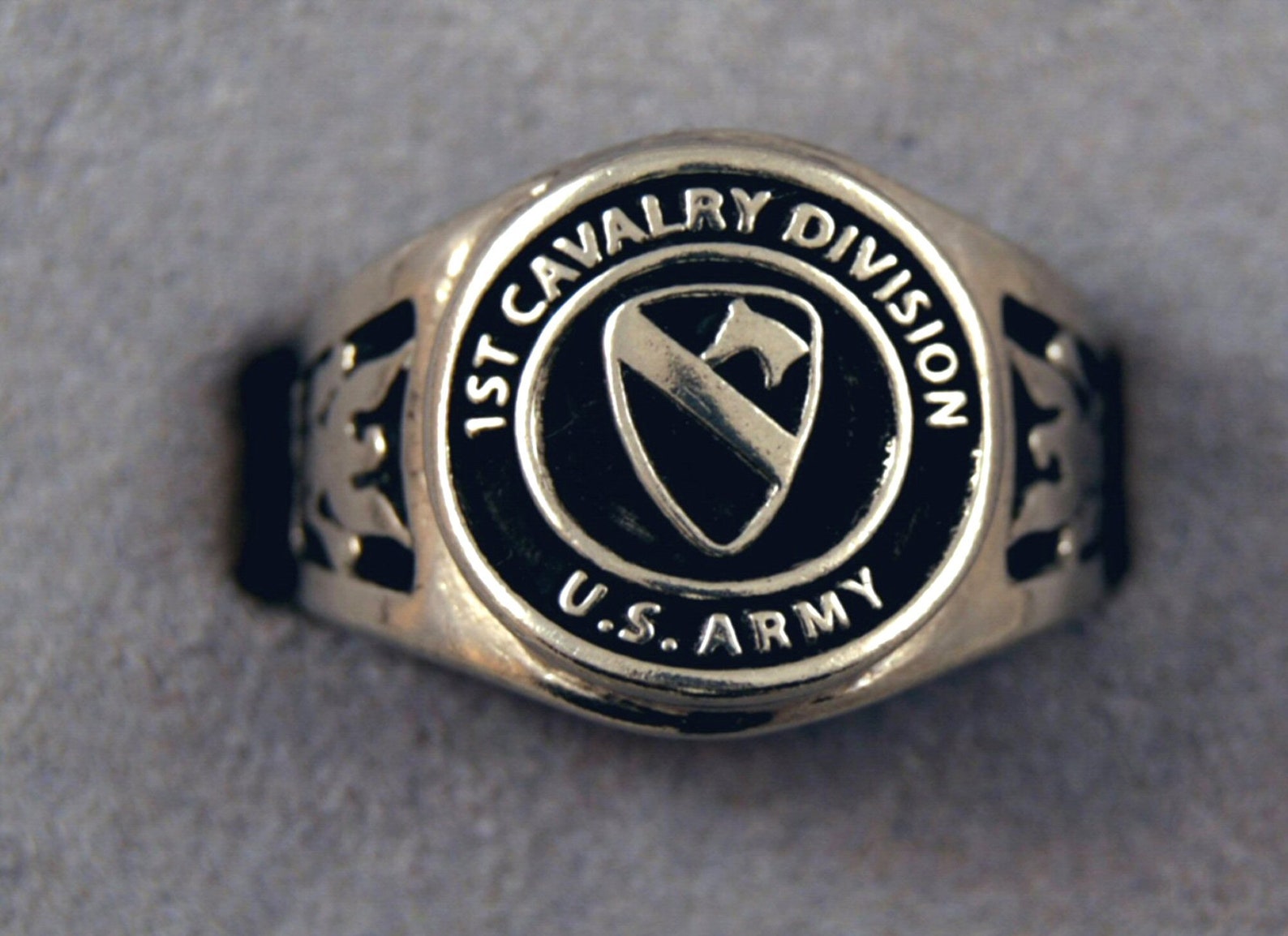 1st Cavalry Division Insignia Ring Cav Service Unit Rings US Army - Etsy