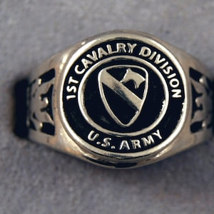 1st Cavalry Division Insignia Ring Cav Service Unit Rings US Army - Etsy