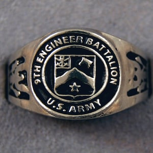 9th Engineer Battalion Insignia Ring Service US Army Asistiremos First ...