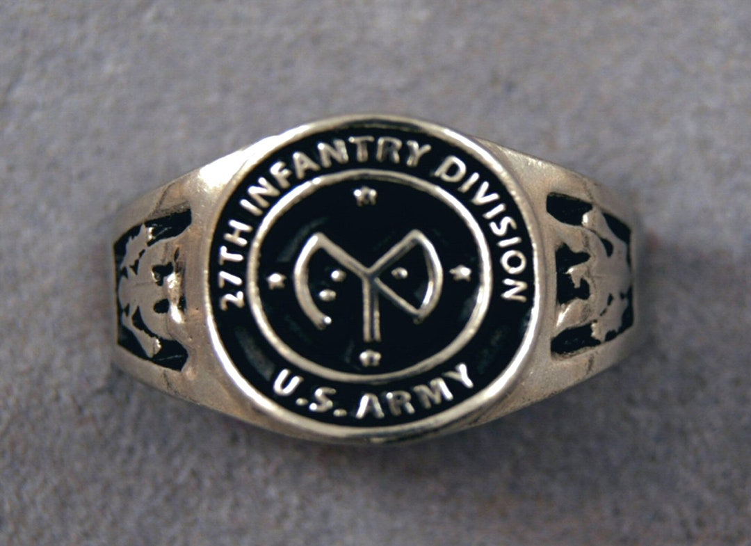 27th Infantry Division Insignia Ring Infantry Service New York Division ...
