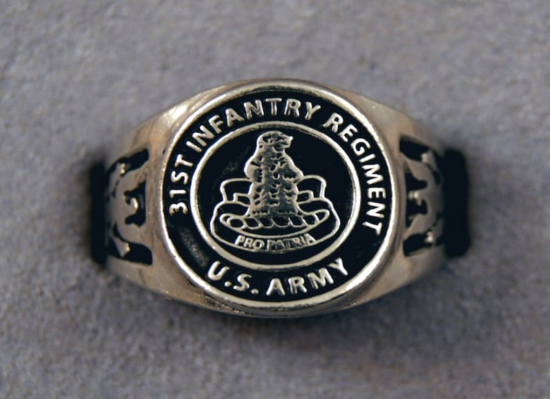 31st Infantry Regiment Insignia Ring Pro Patria Polar Bears Unit Rings ...