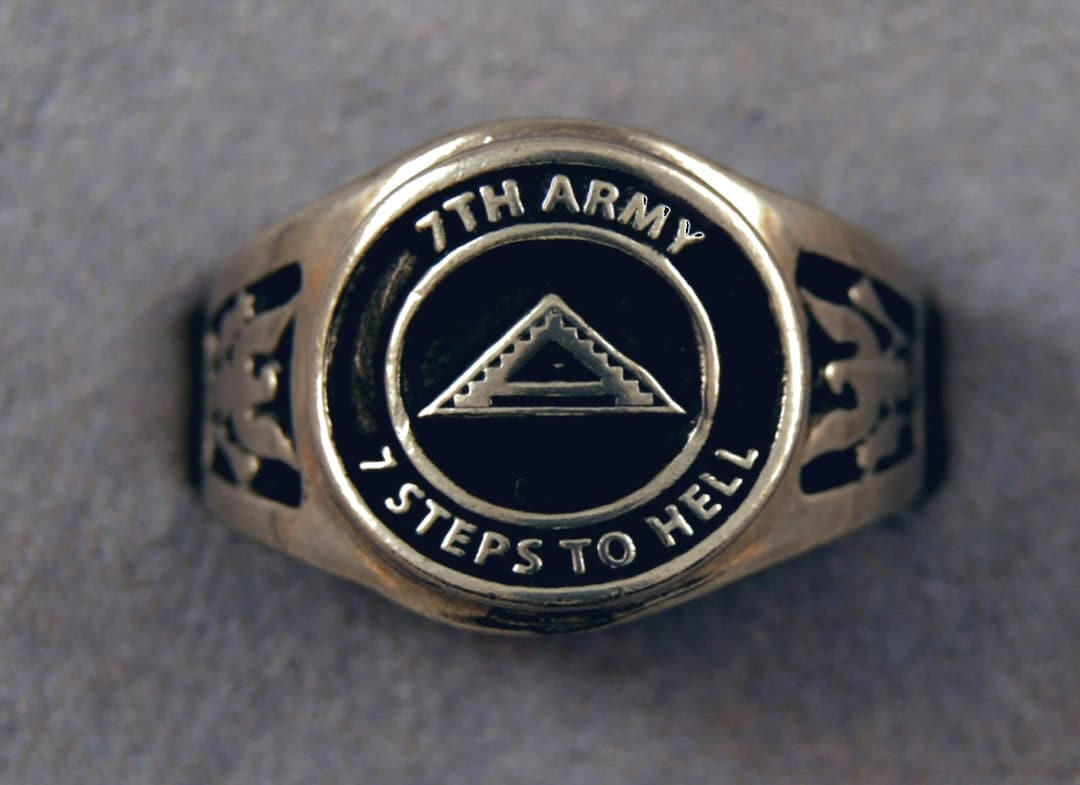 7th Army Insignia Ring - 7 Steps to Hell - Army Group Unit Rings - Etsy