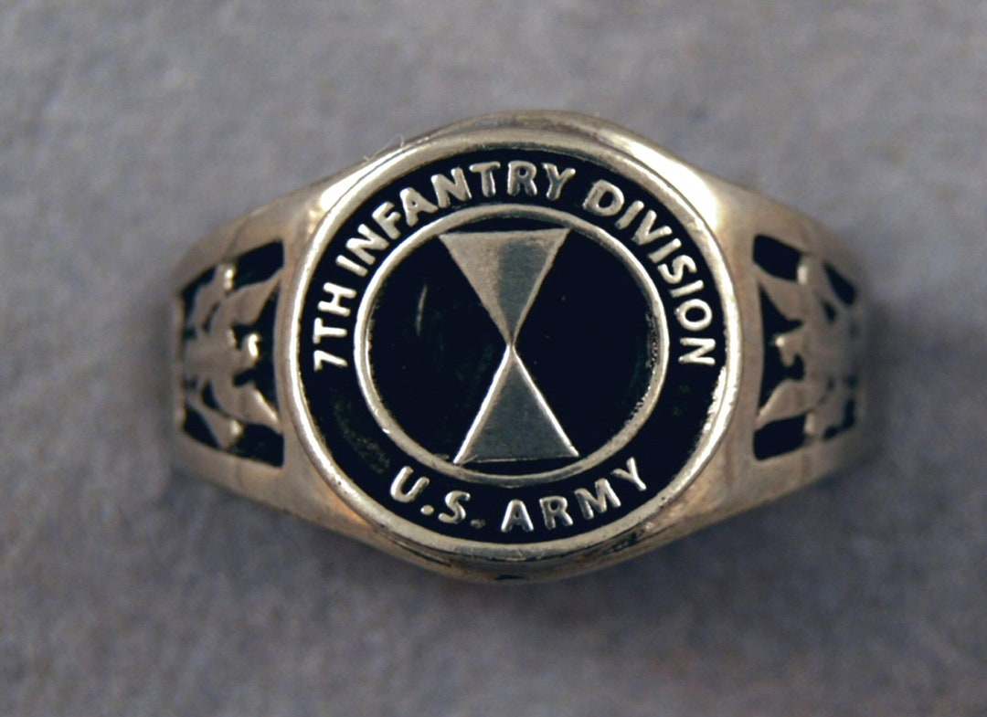7th Infantry Division Insignia Ring Infantry 7th ID Ring Unit Rings US ...