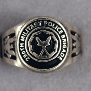 290th Military Police Brigade Insignia Ring MP Service Ring Custody ...