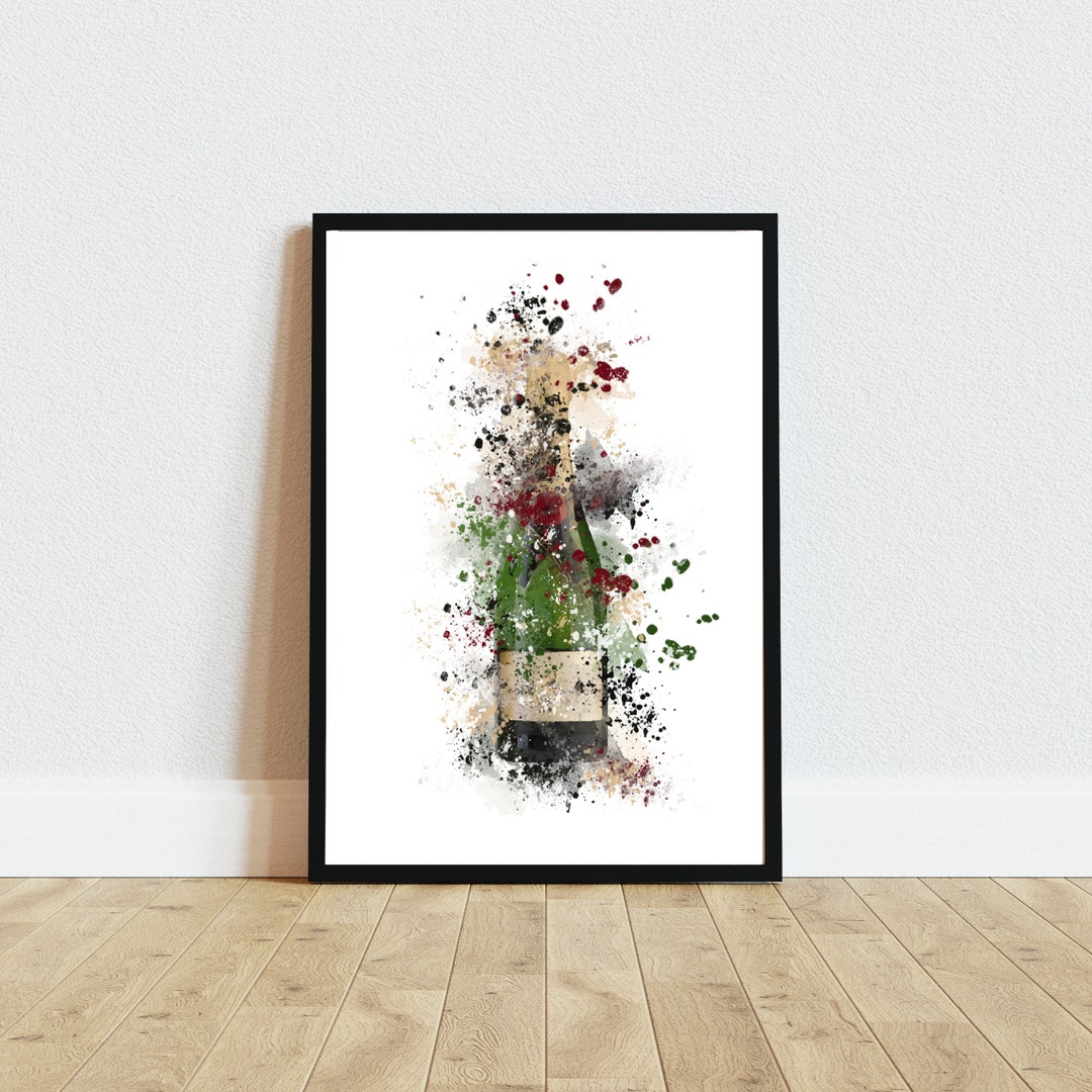 Moet & Chandon Champagne Watercolor Art Print - Instant Download - Etsy