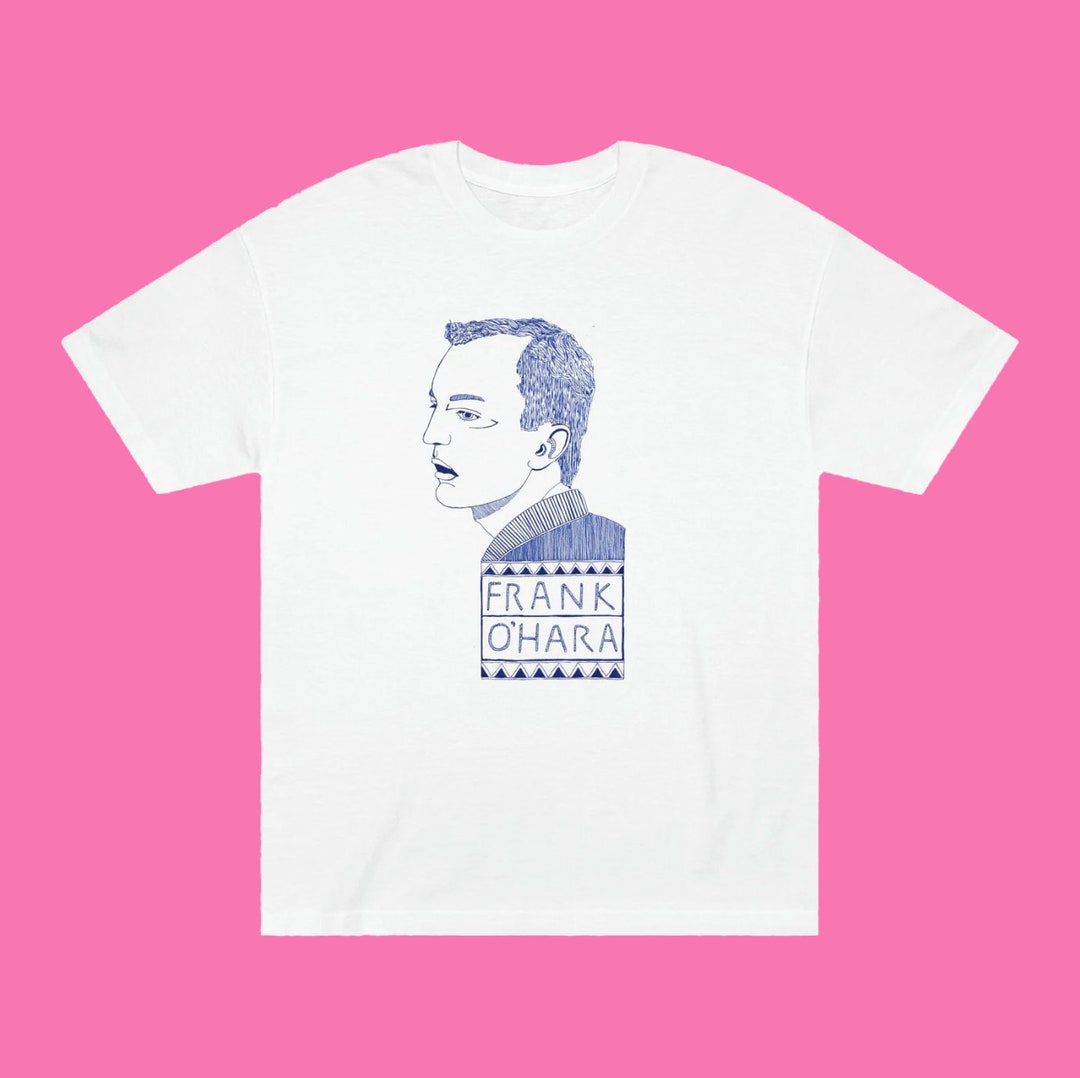 Frank O'hara Tee Shirt, Original Drawing by Timothy Hull - Etsy