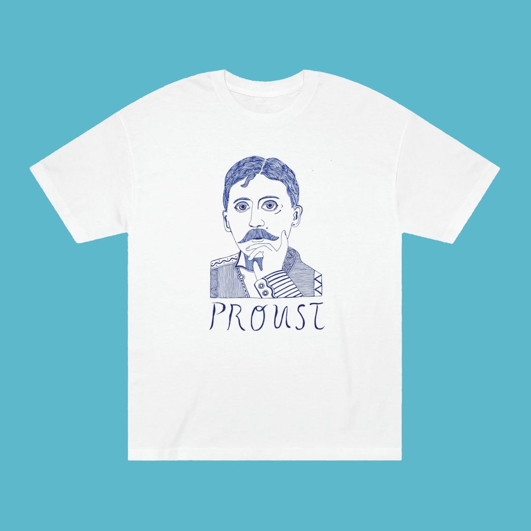 Marcel Proust Tee Shirt, Original Drawing by Timothy Hull - Etsy