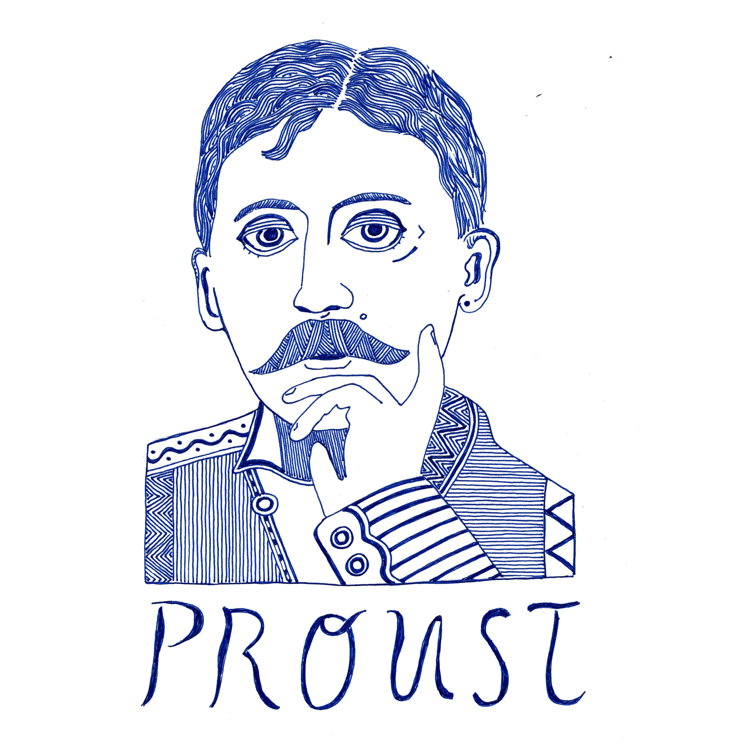 Marcel Proust Tee Shirt, Original Drawing by Timothy Hull - Etsy
