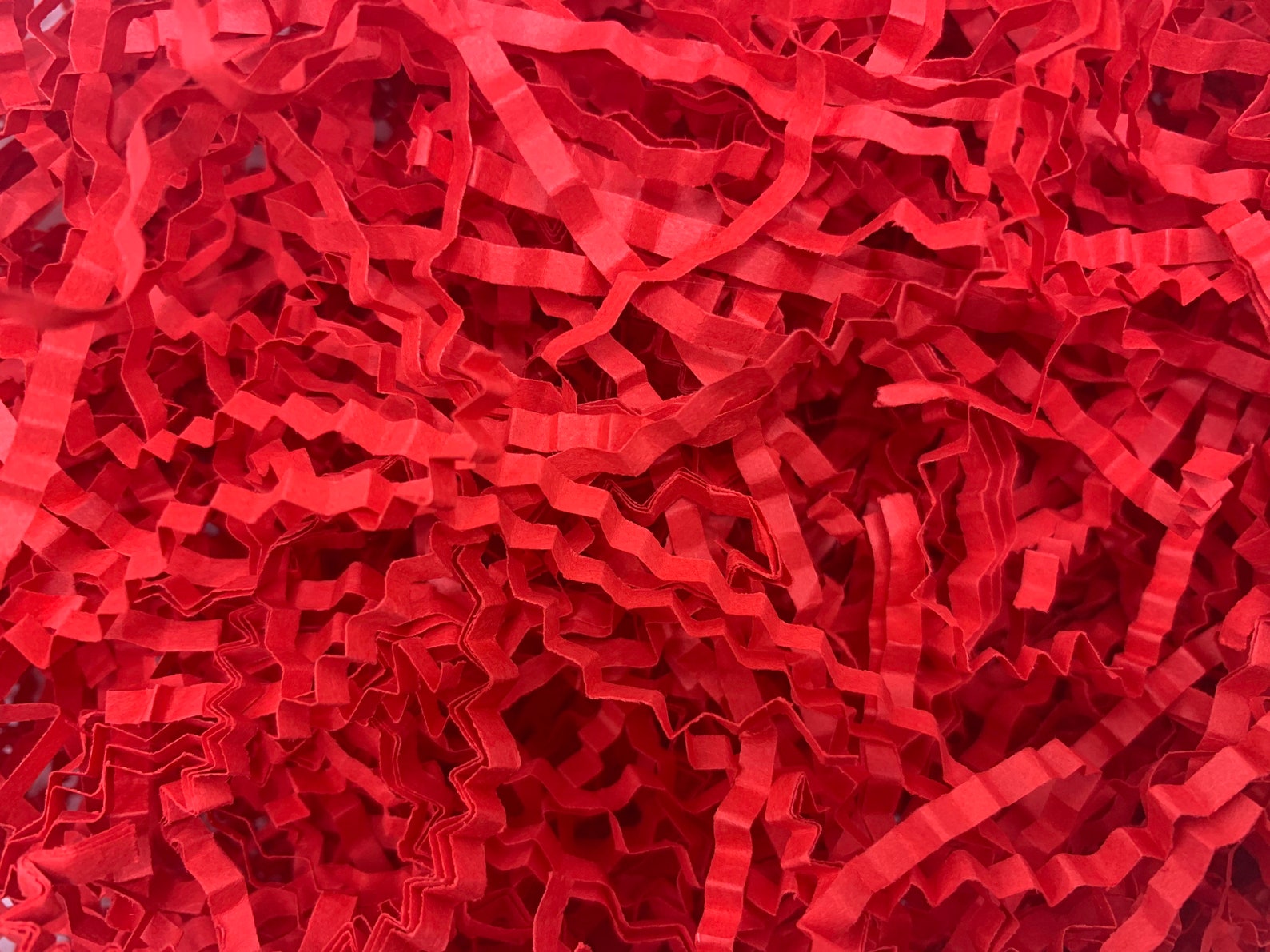 8 Oz Red Kraft Crinkle Paper, Box Filler Shredded Paper, Crinkle Cut ...