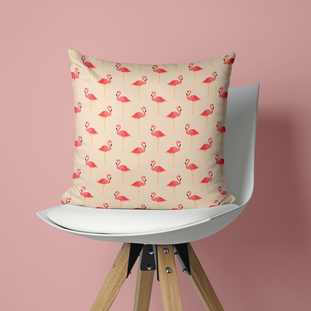 Pink Flamingo Decor, Flamingo Pillow Cover, Coastal Pillow Cover ...