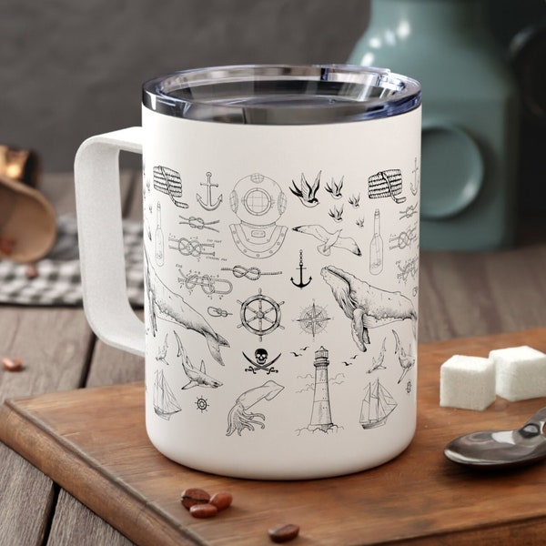 Nautical Coffee Tumblers - Etsy UK