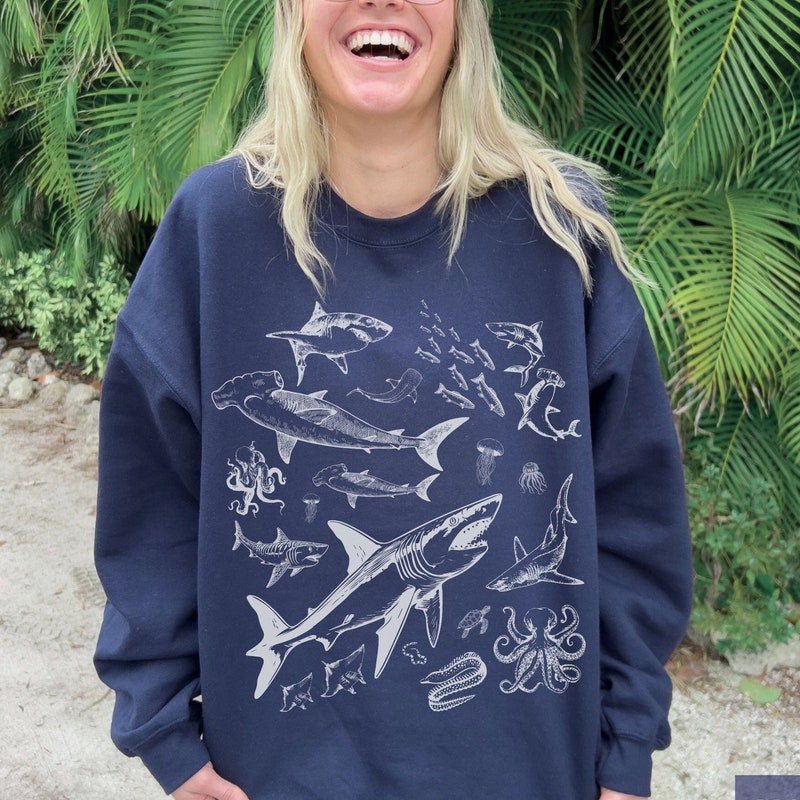 Whale Shark Crew Sweatshirt - Etsy UK
