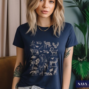 Wild Animals Vintage Collage T Shirt Gift for Nature/wildlife/outdoor ...