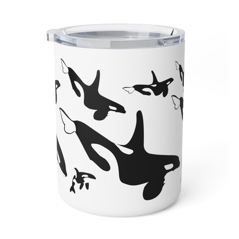 Orca Pod Killer Whale Insulated Beverage Mug | Gift for Nature/wildlife ...