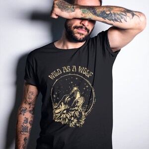 Wolf Tshirt | Howling Wolf Shirt | Gift for Hikers Outdoor Nature ...