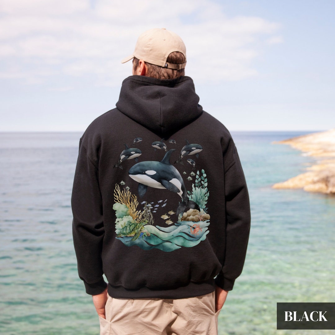 Killer Whale Orca Hoodie | Unique Gift for Sealife/ocean, Turtle ...