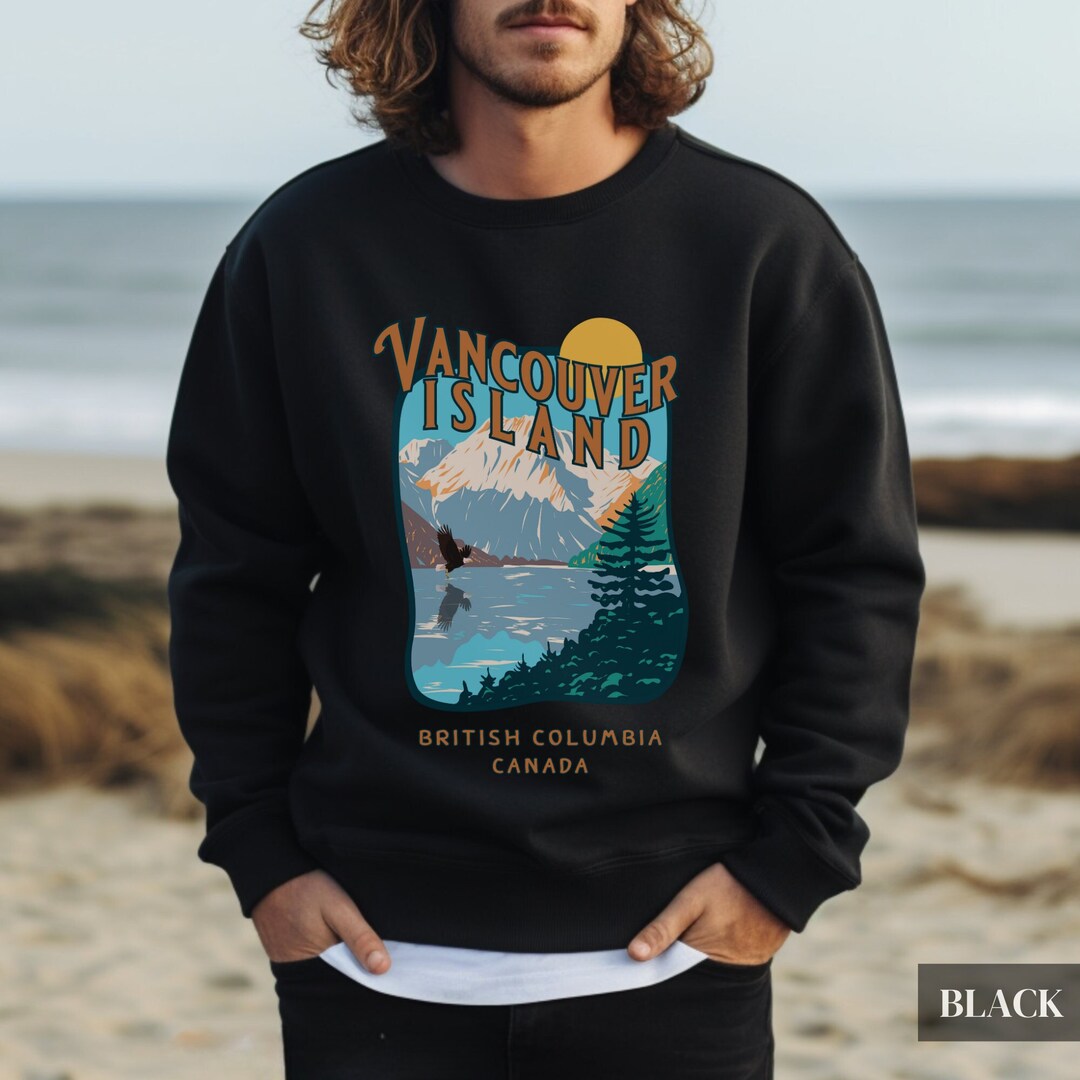 Vancouver Island British Columbia Crewneck Sweatshirt | Retro Vintage ...