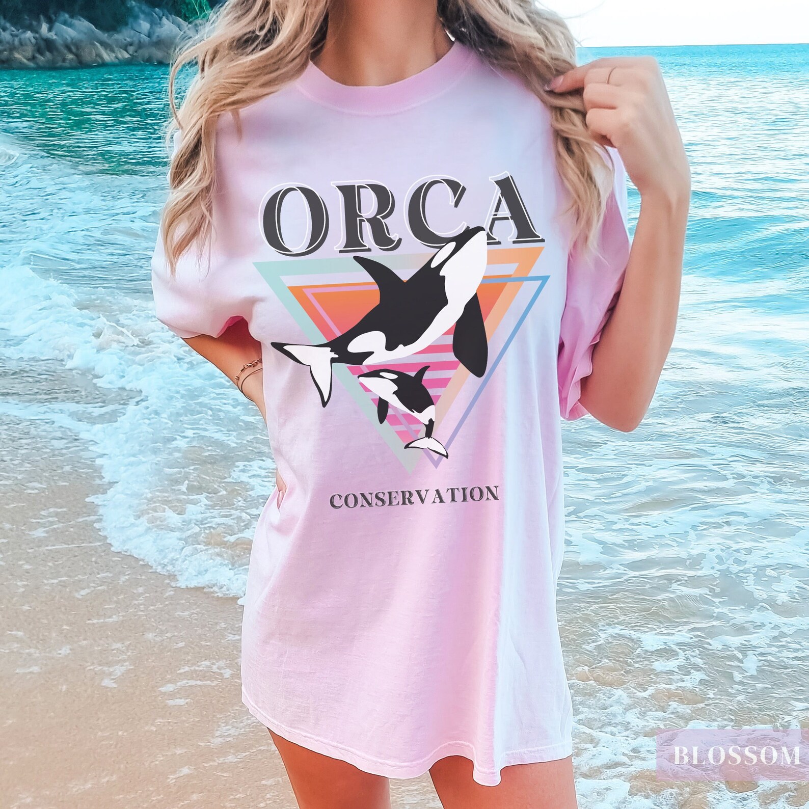 Retro 90s Orca T-shirt | Ocean/sealife/nature/wildlife Conservation Tee ...