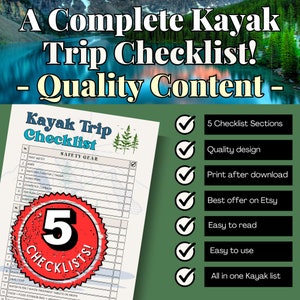 The Ultimate Kayak Packing List | Downloadable/printable Kayaking ...