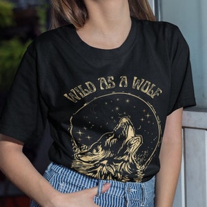 Wolf Tshirt | Howling Wolf Shirt | Gift for Hikers Outdoor Nature ...