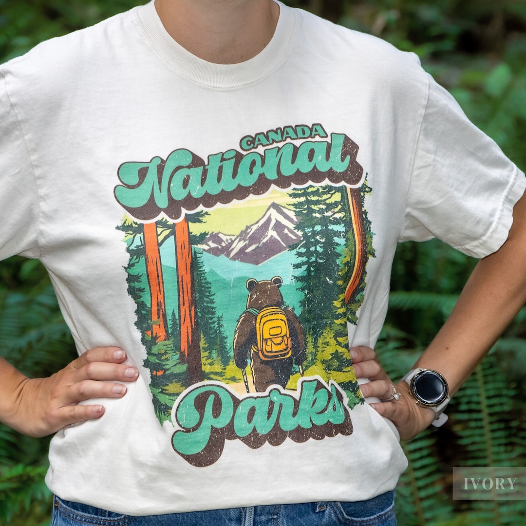 Retro Canada National Parks T-shirt | Gift for Hiker/camper, Forest ...