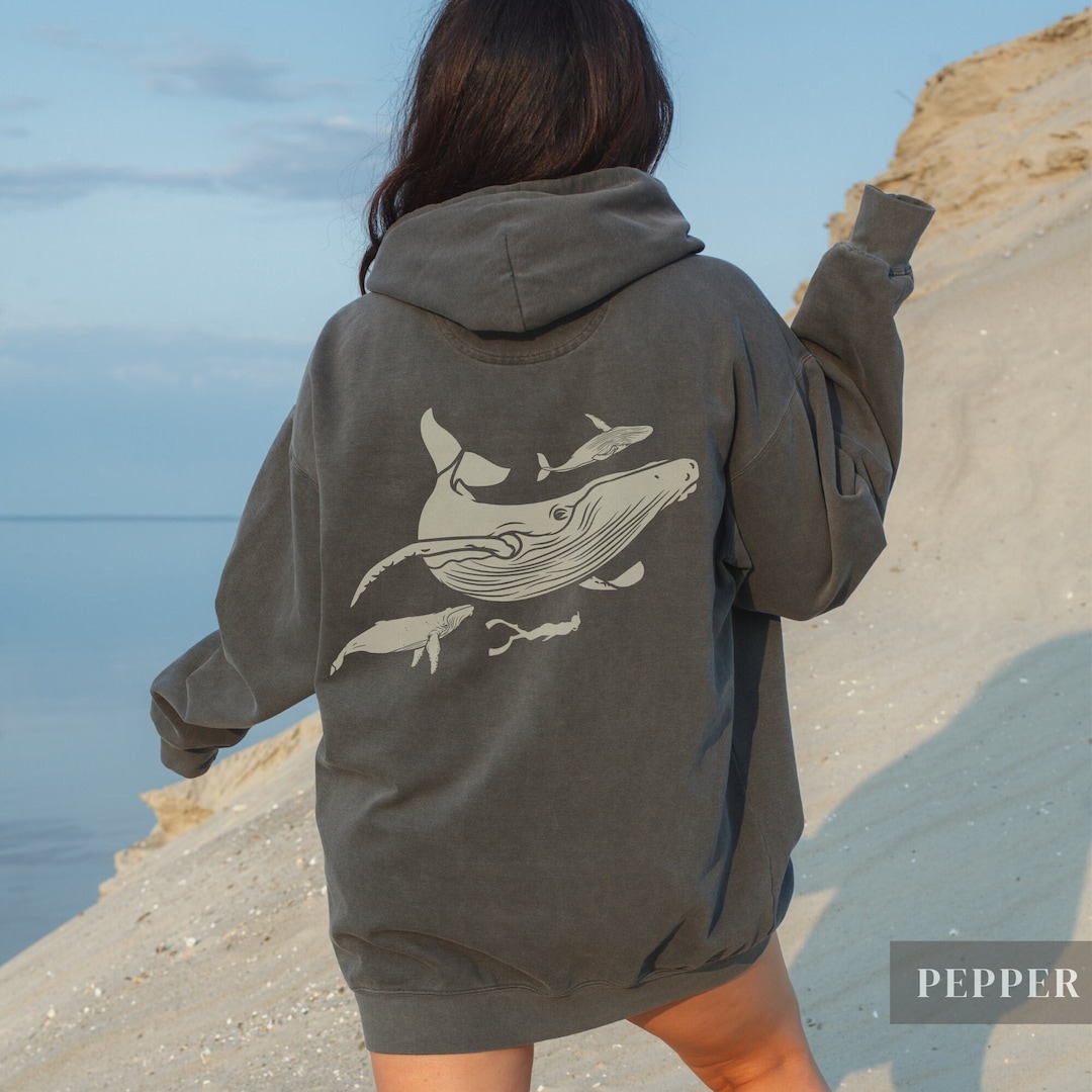 Humpback Whale and Free Diver Hoodie | Gift for Sea Animal/ocean Scuba ...