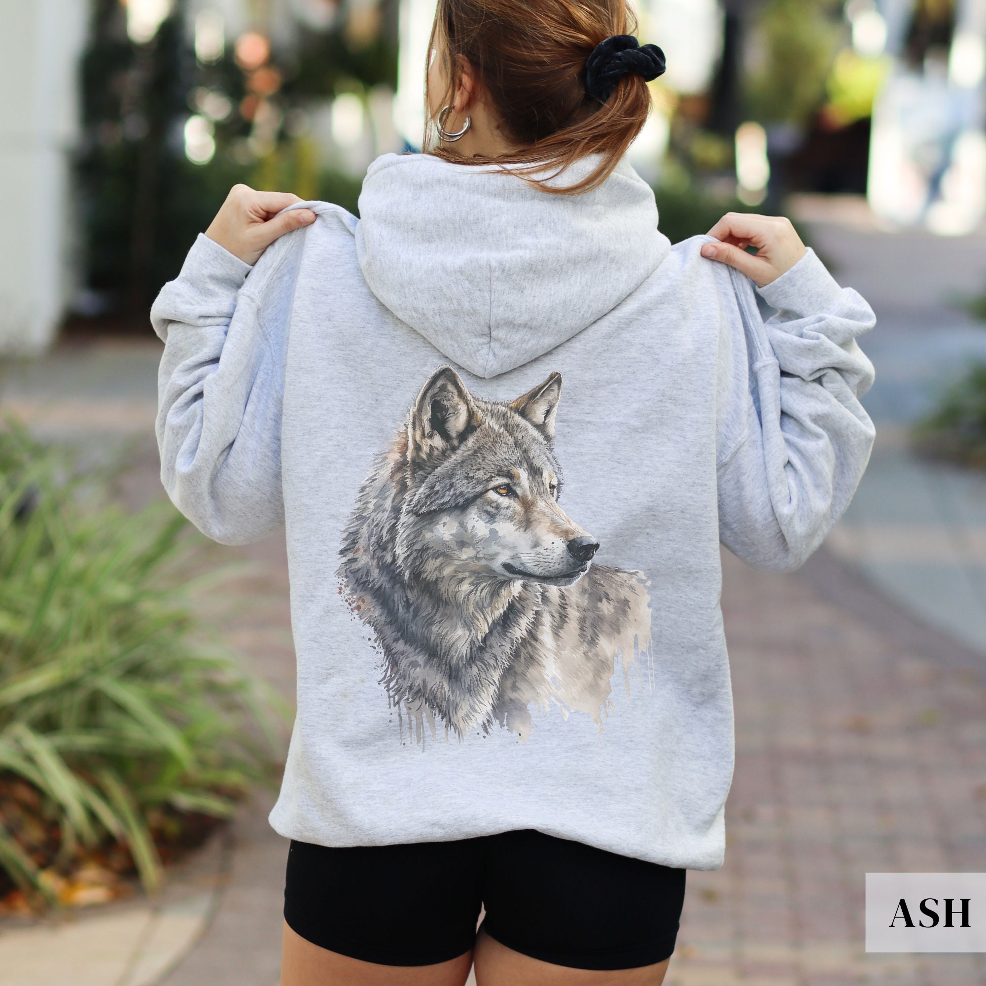 Wolf Hoodie | West Coast Grey Spirit Wolf Sweatshirt | Gift for ...