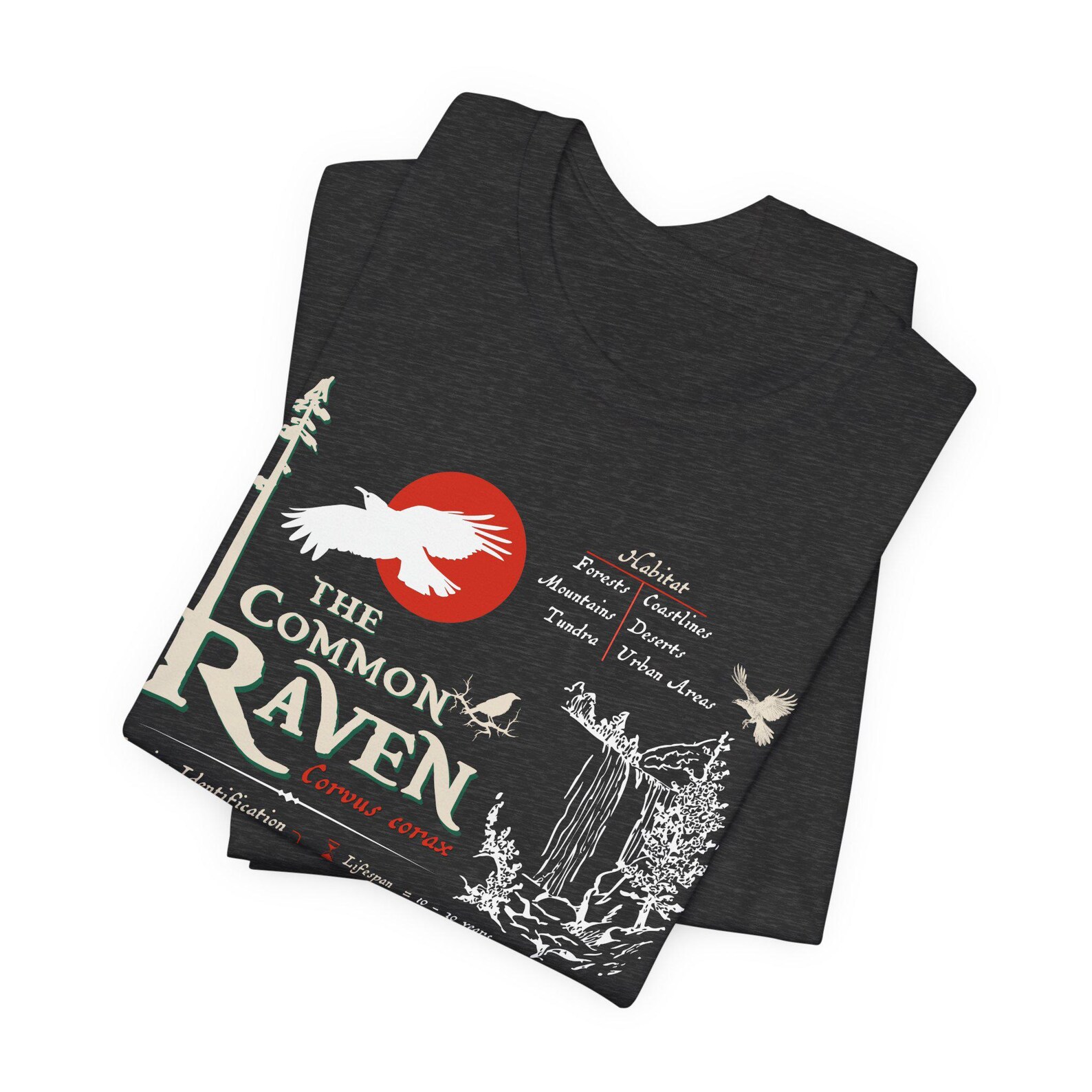 Common Raven© T-shirt | Retro Wildlife Collection | Vintage 90s Y2K ...