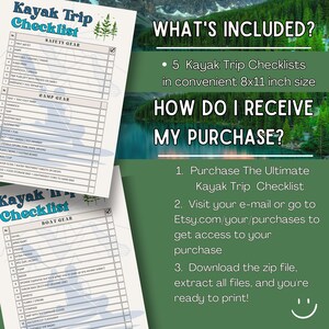 The Ultimate Kayak Packing List | Downloadable/printable Kayaking ...