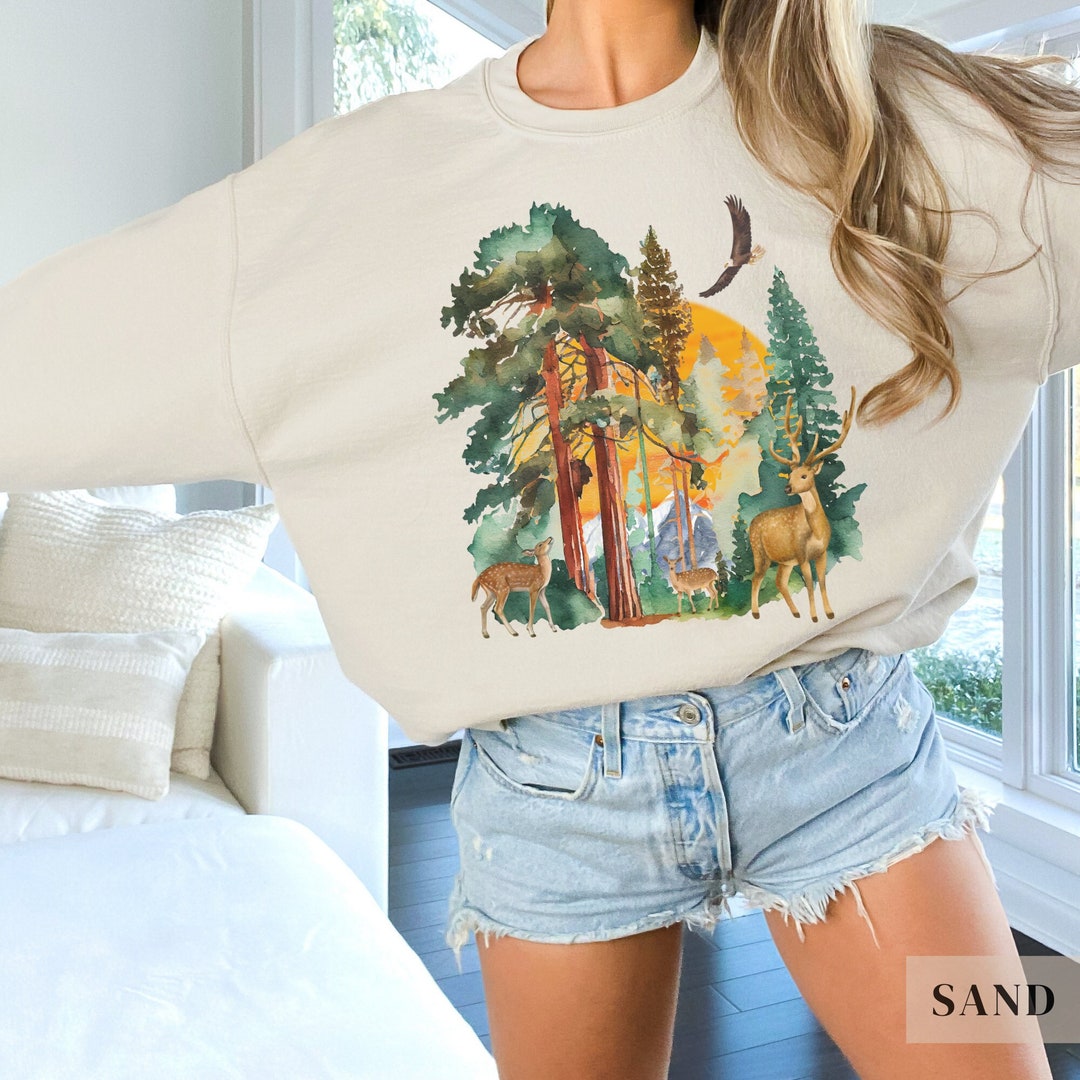 Old Growth Woodland Animal Crewneck Sweatshirt | Gift for Nature ...
