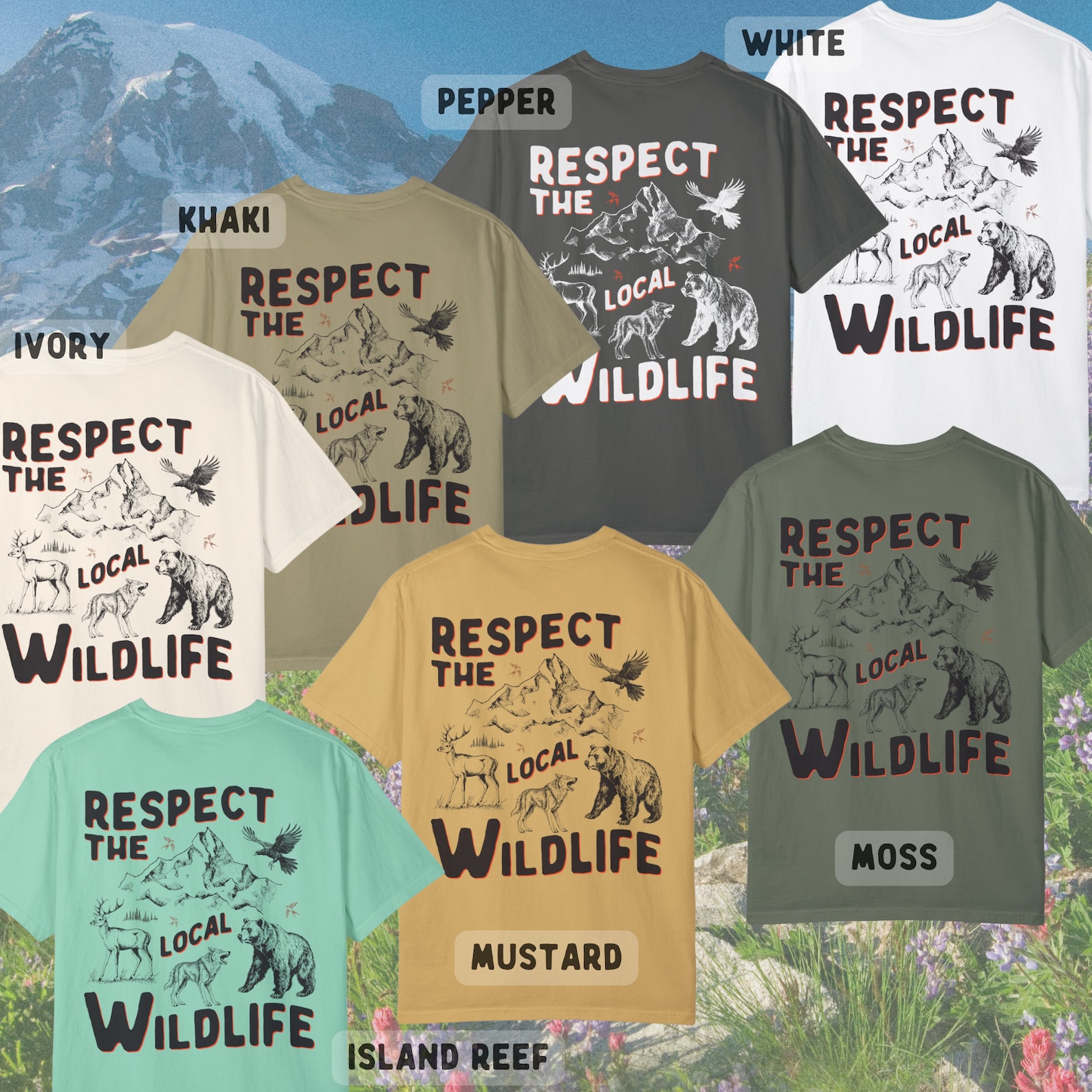 Respect the Local Wildlife T-shirt | Gift for Nature/animal/forest ...