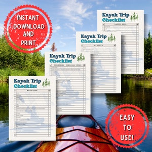 The Ultimate Kayak Packing List | Downloadable/printable Kayaking ...