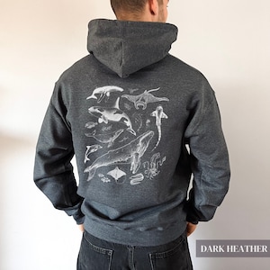 Underwater Sea Animal Vintage Hoodie Gift for Marine Biologist/ocean ...
