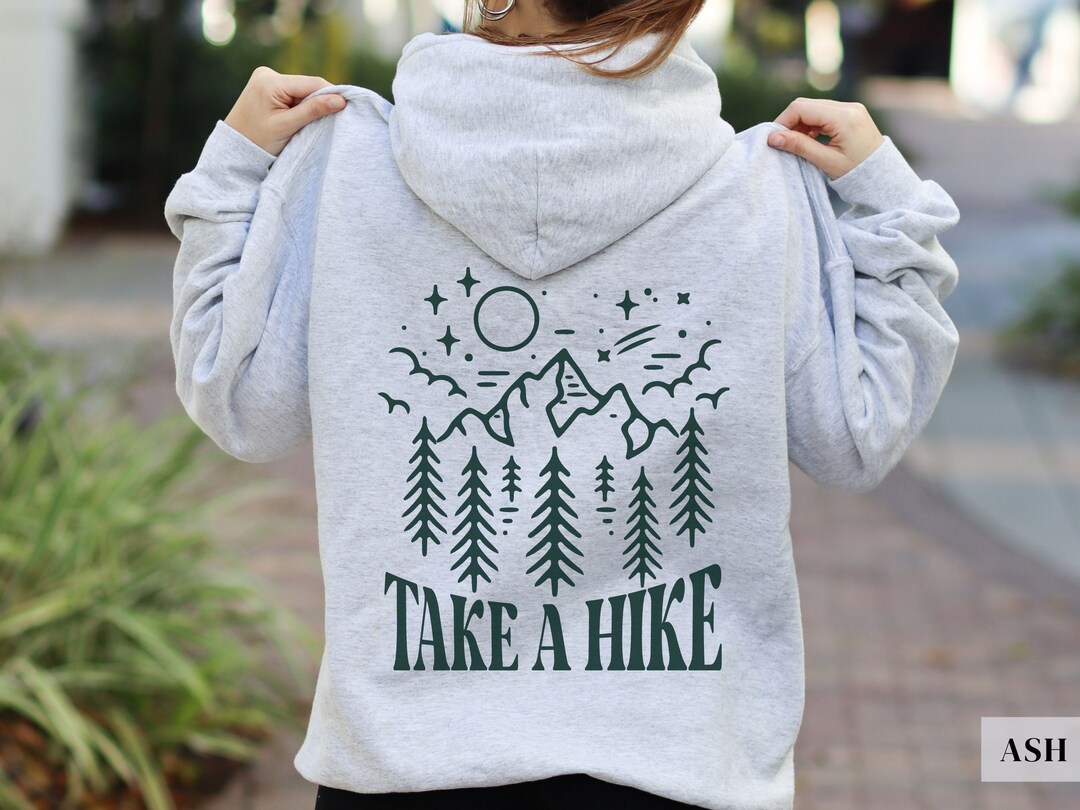 Take A Hike Forest Mountain Moon and Stars Hoodie Gift for Hiker/camper ...