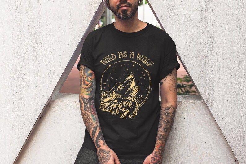 Wolf Tshirt | Howling Wolf Shirt | Gift for Hikers Outdoor Nature ...