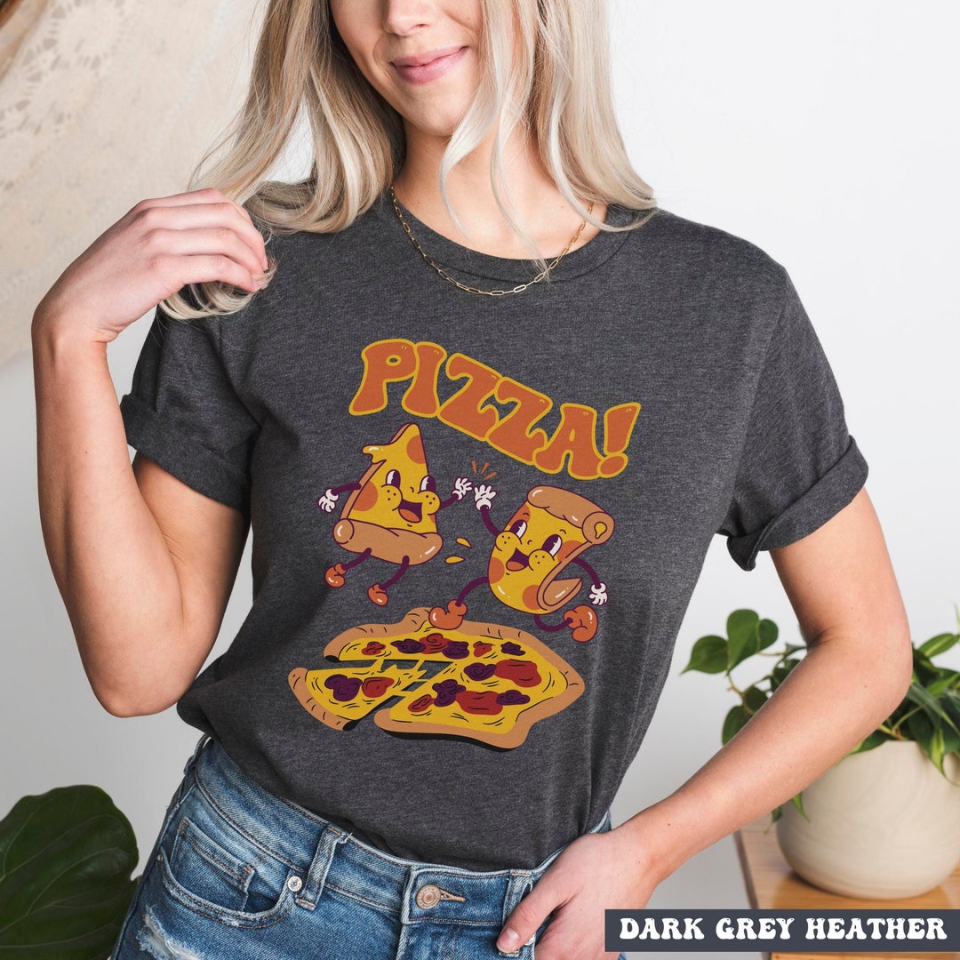 Retro Pizza Shirt Fast Food Tshirt Gift for Pizza Lover Vintage Food ...