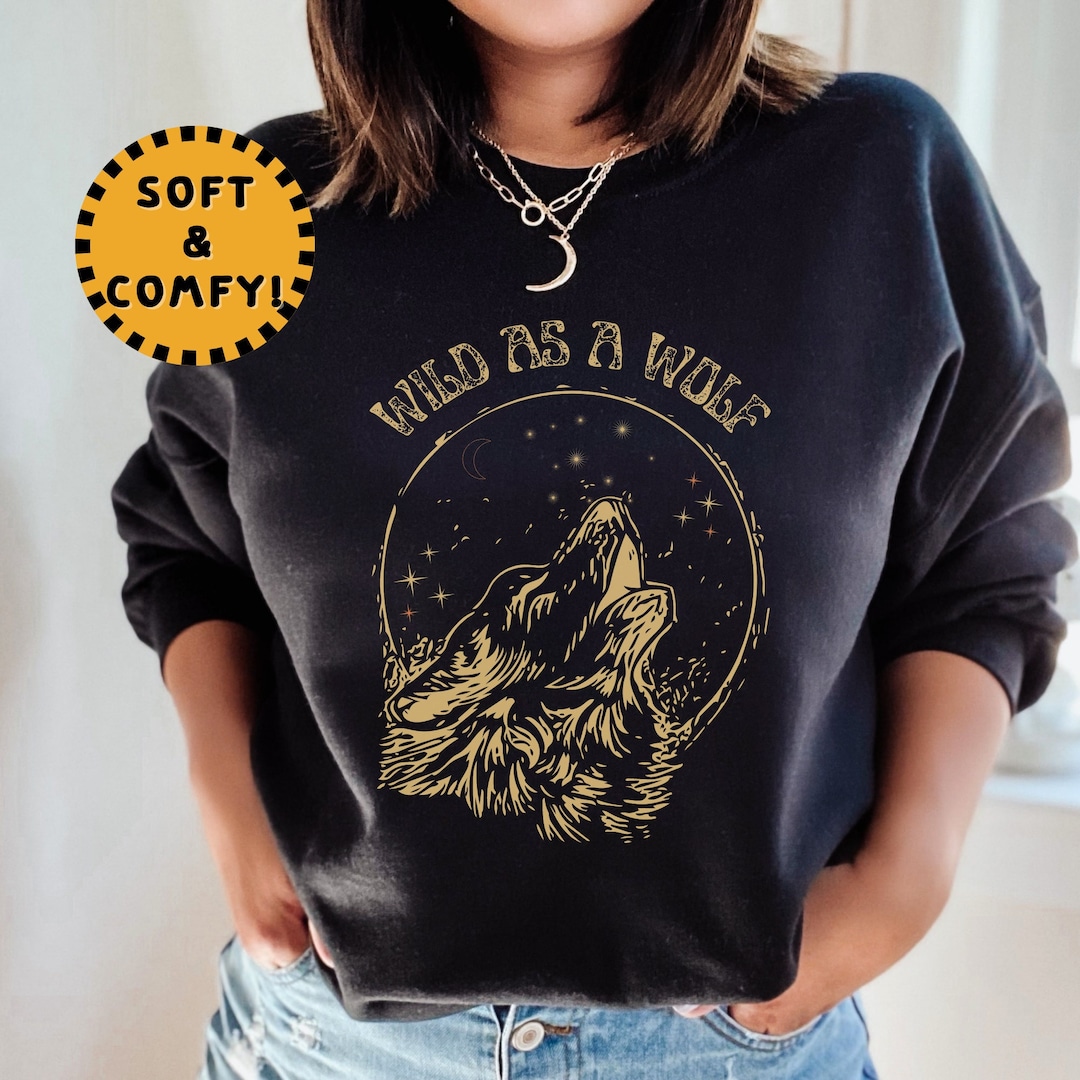 Wolf Sweater | Howling Wolf/wolves | Gift for Hiker, Outdoor, Nature ...