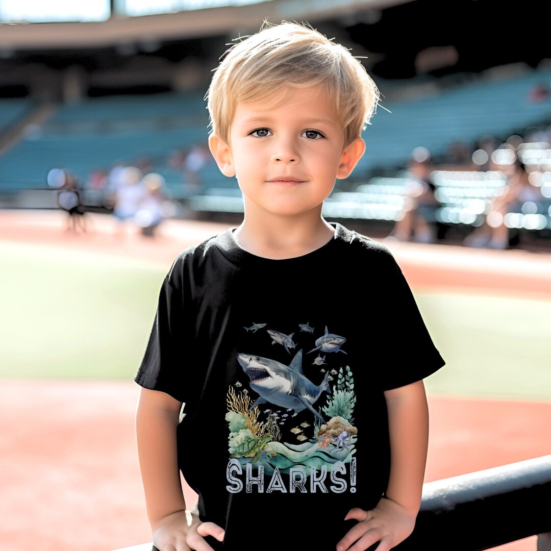 Kids/youth Shark Tshirt | Birthday, Christmas, Holiday Gift for Shark ...