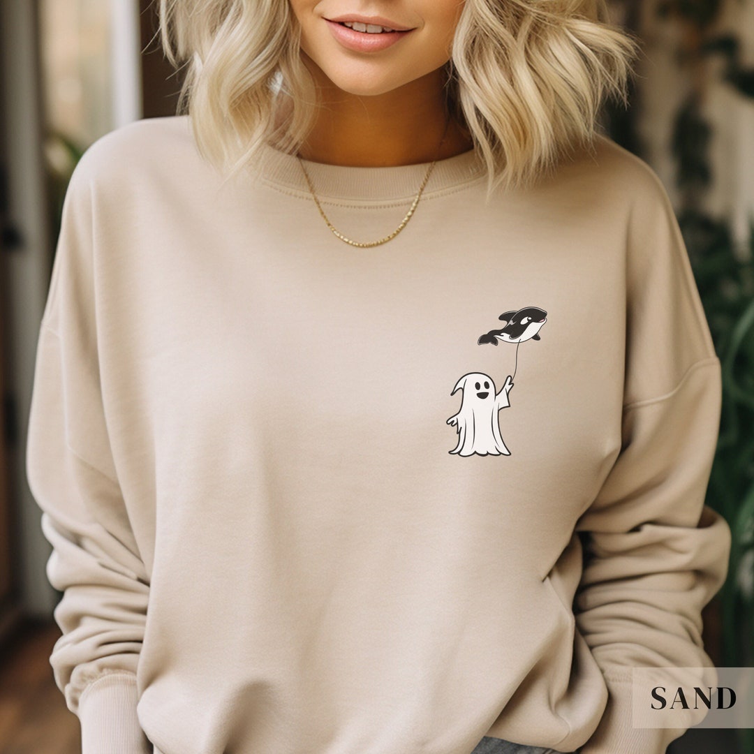 Ghost and Killer Whale Orca Sweatshirt Cute Marine Biology Sweaters ...