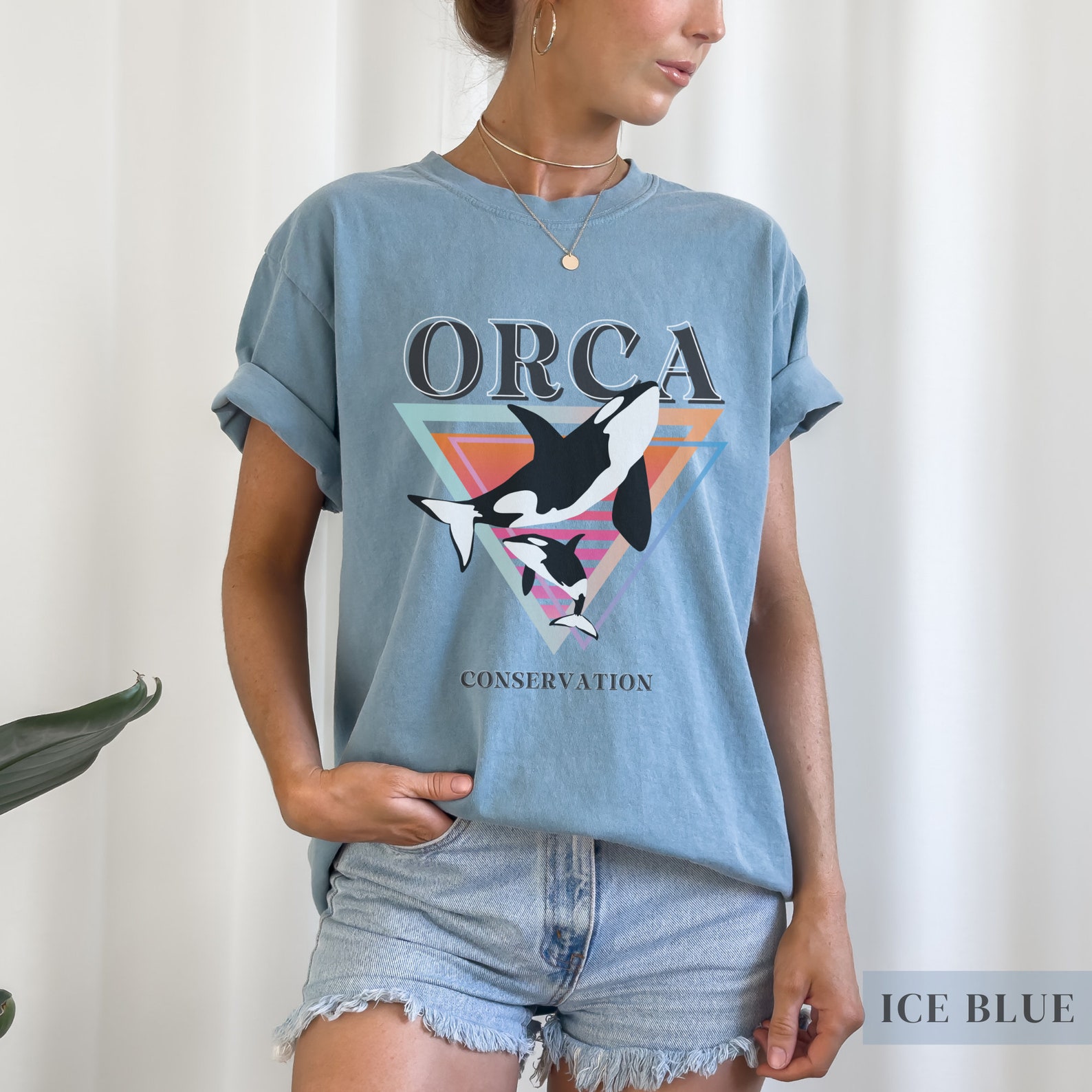 Retro 90s Orca T-shirt | Ocean/sealife/nature/wildlife Conservation Tee ...