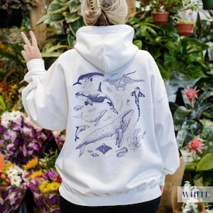 Underwater Sea Animal Vintage Hoodie | Gift for Marine Biologist/ocean ...