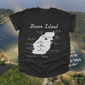 Bowen Island T-shirt | Retro British Columbia Canada Souvenir Tshirt ...