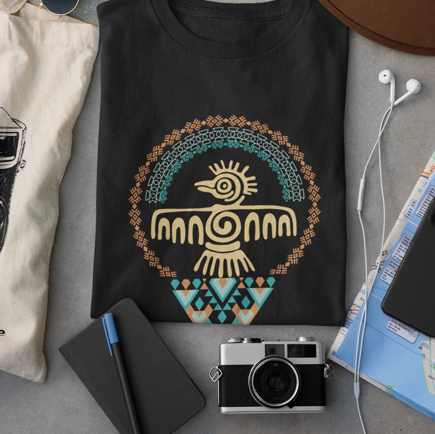 Mictecacihuatl Camiseta de pájaro azteca / Regalo para - Etsy España