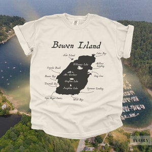 Bowen Island T-shirt | Retro British Columbia Canada Souvenir Tshirt ...
